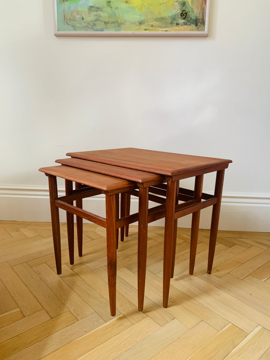 Kai Kristiansen nest of teak tables – Etch Interiors